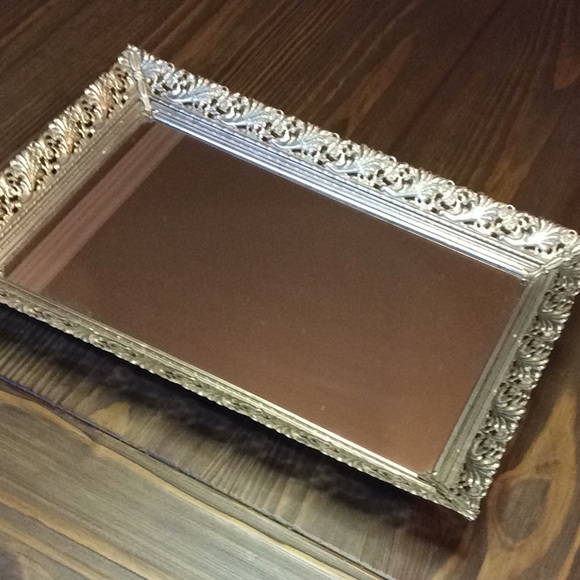 Vintage | Accents | Rectangle Mirrored Vanity Tray | Poshmark